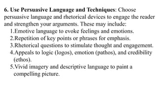 Persuasive writing for IGCSE preparation | PPTX