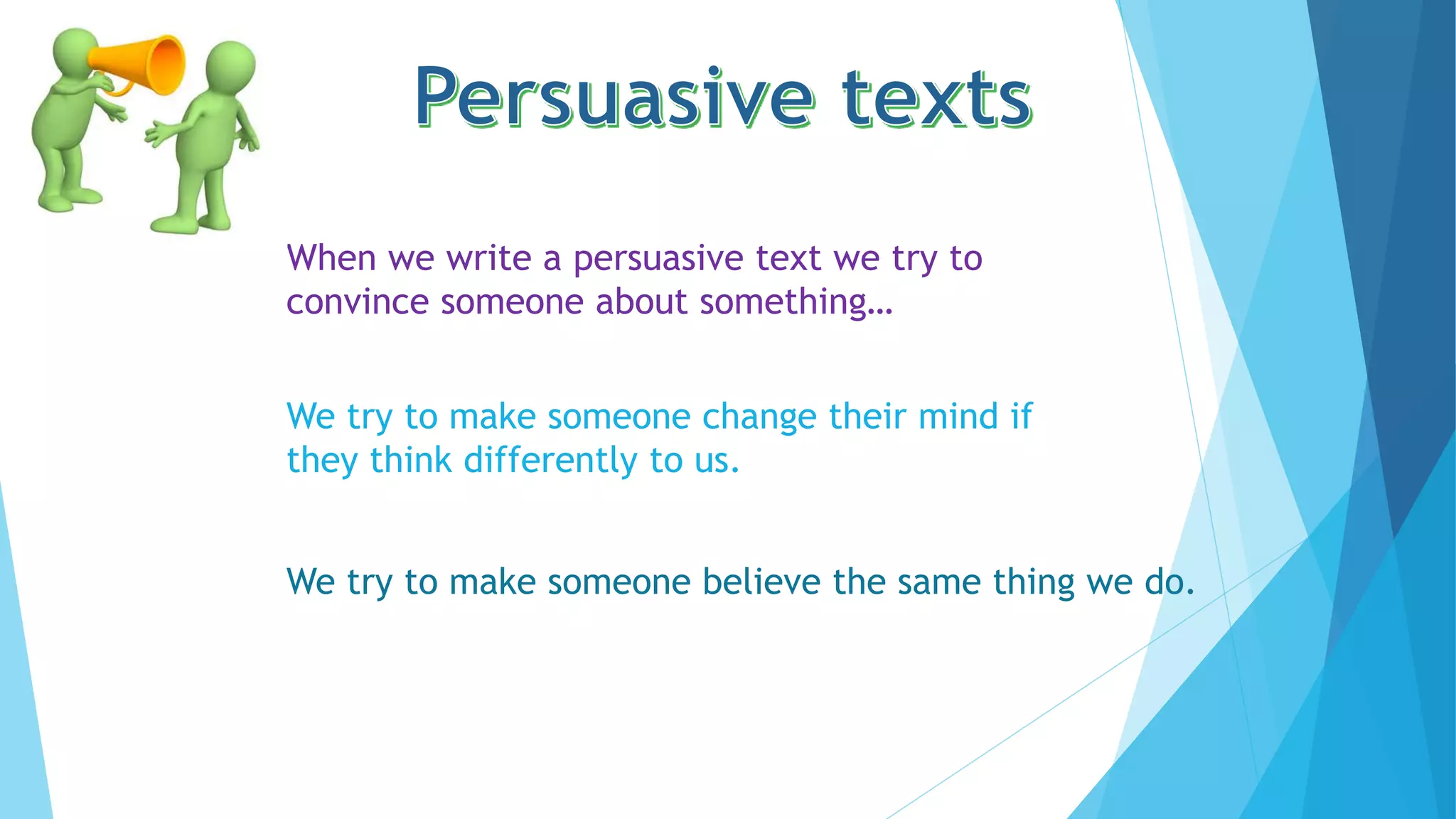 Persuasive texts introduction | PPTX