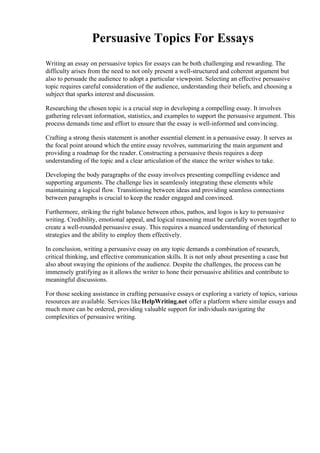 Persuasive Topics For Essays.pdf