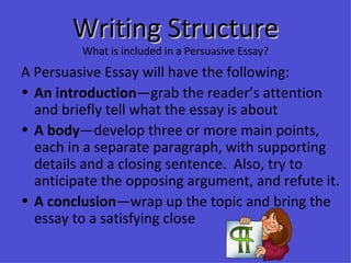 5th Grade Writing Strategies Class--Persuasive Writing | PPT