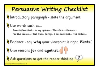 Persuasive writing | PDF