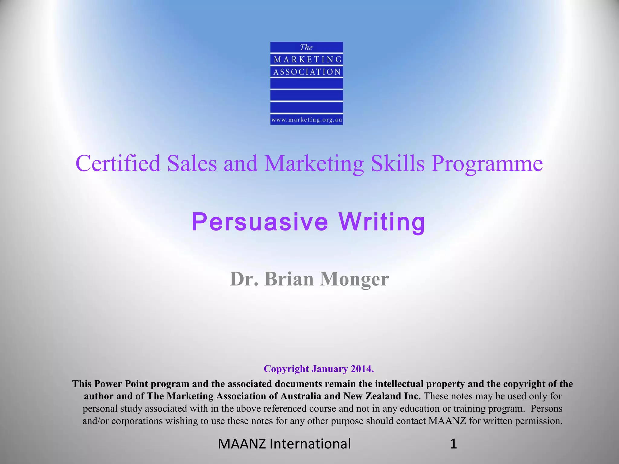 Persuasive writing | PPT