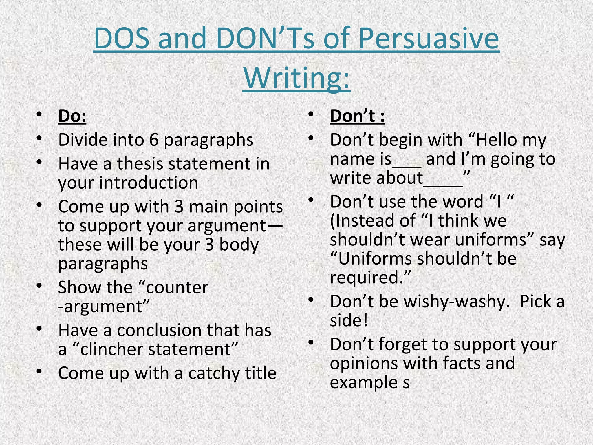 persuasive writing g8 | PDF