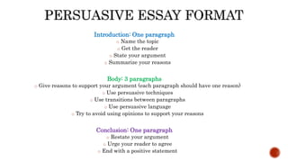 Intro. to Persuasive Writing | PPTX