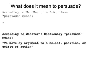 Persuasive Writing | PPTX