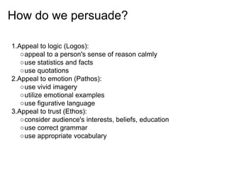 Persuasive Writing | PPTX
