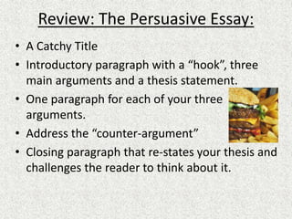 Persuasive_Writing - grade 9.pdf | Nutrition | Healthy Living
