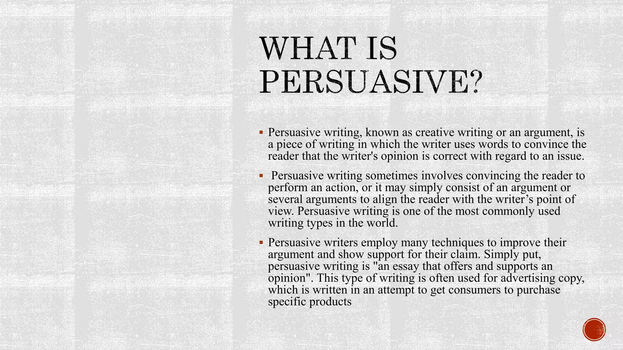 Persuasive writing lesson plan | PPTX