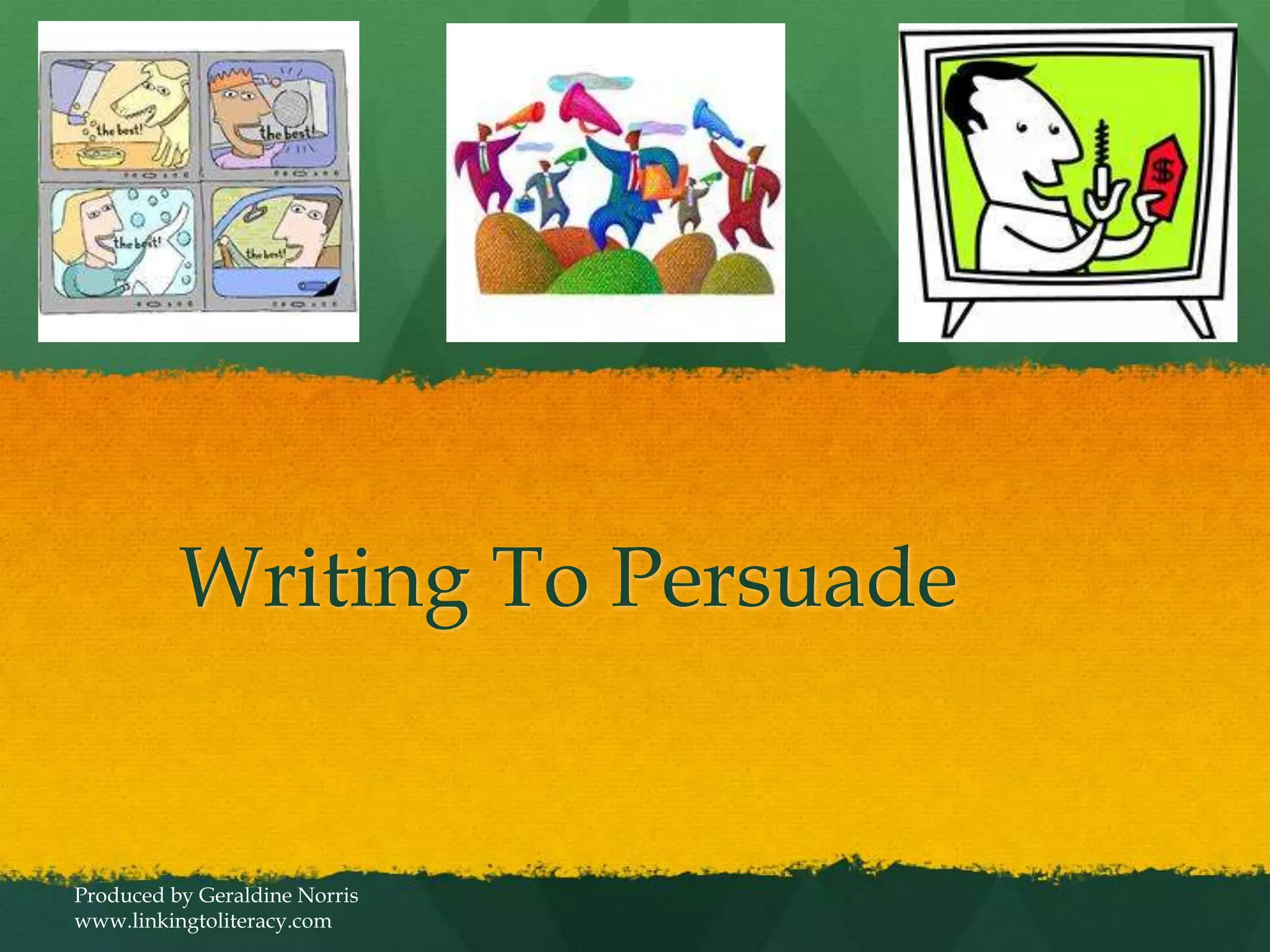 Persuasive writing power point | PPTX