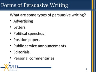Persuasive writing (1) | PPT