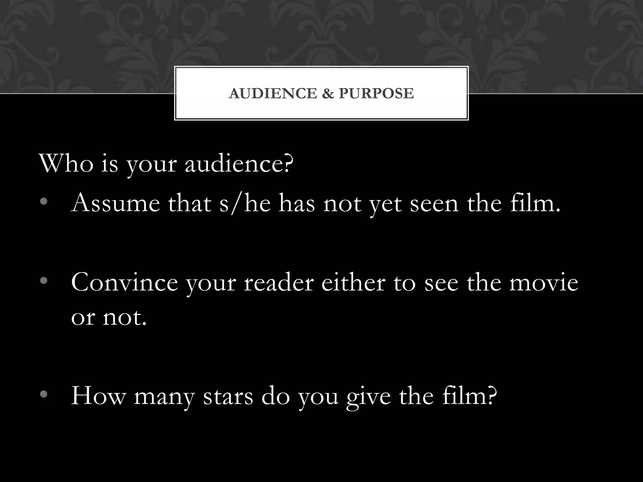 Persuasive writing about film revised | PPTX