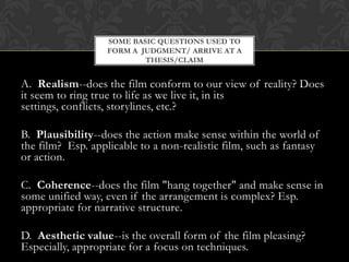 Persuasive writing about film revised | PPTX