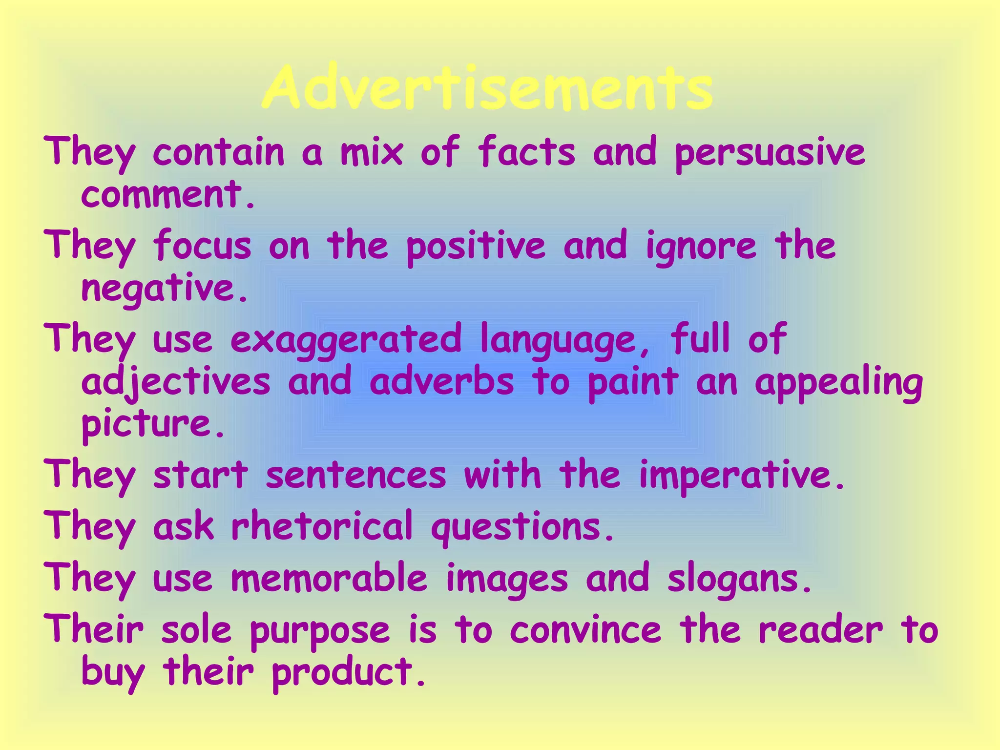 Persuasive writing adverts | PPT
