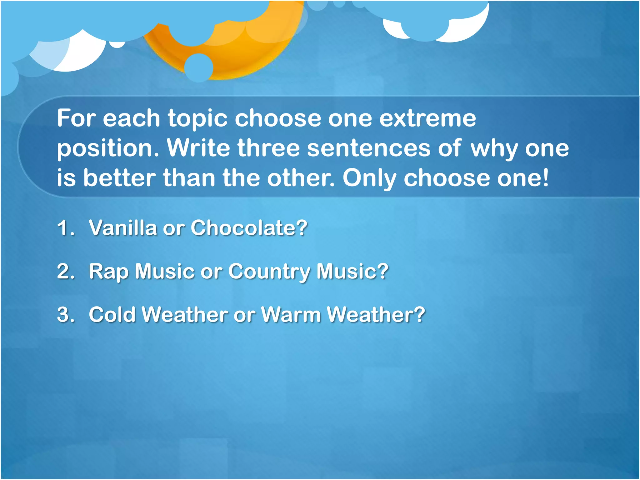 Persuasive writing challenge | PPTX