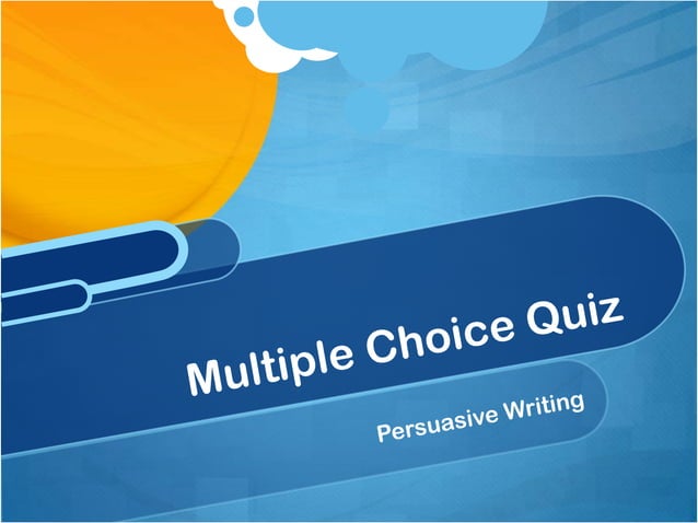 Persuasive writing challenge | PPT