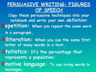 Persuasive writing g7 | PPT