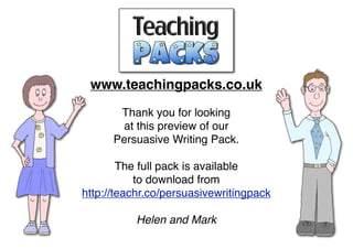 The Persuasive Writing Pack | PDF