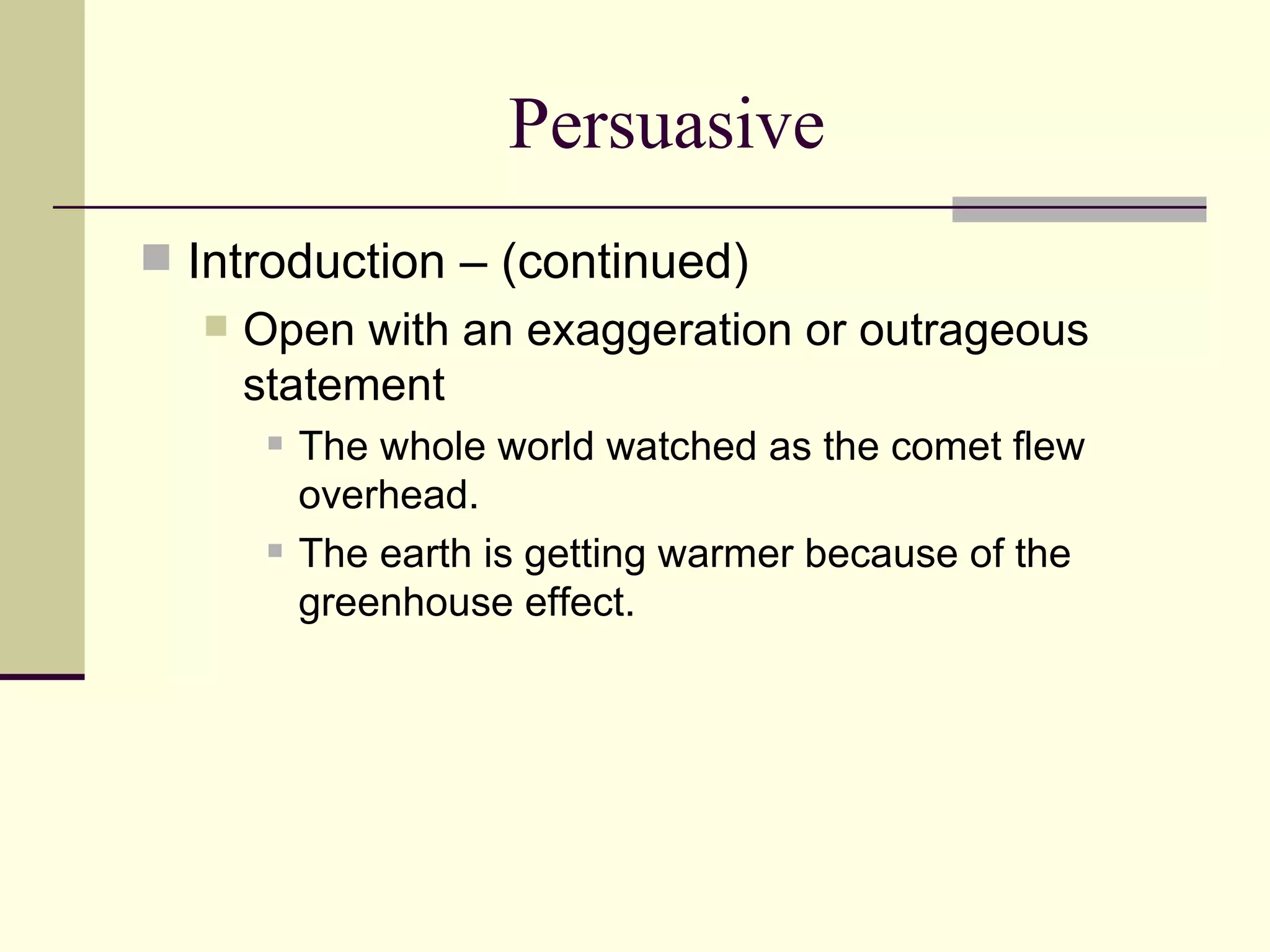 Persuasive writing powerpoint | PPT