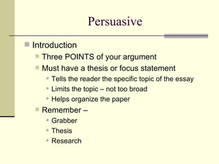 Persuasive writing powerpoint | PPT