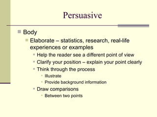 Persuasive writing powerpoint | PPT