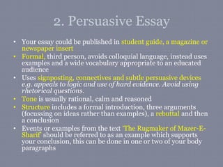 Persuasive writing rugmaker 2 | PPT