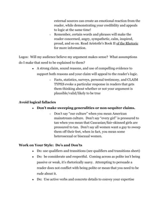 Persuasive Writing Tips | PDF