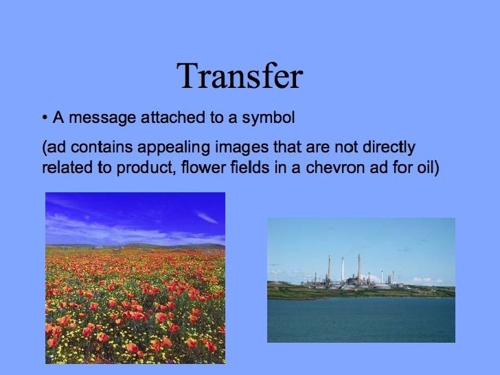 Transfer Advertising Technique