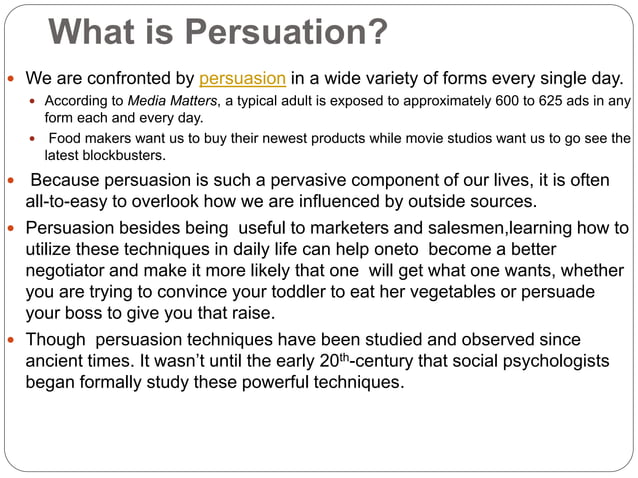 Persuation | PPTX | Marketing and Advertising | Business