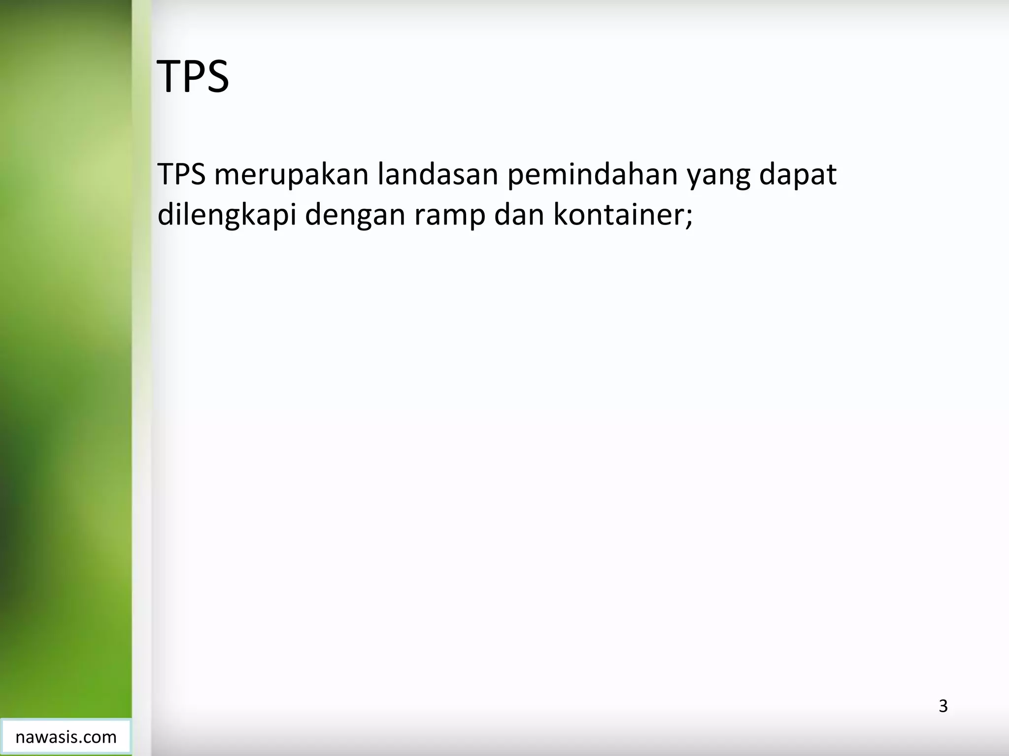 Persyaratan Teknis Penyediaan TPS dan TPS-3R | PDF