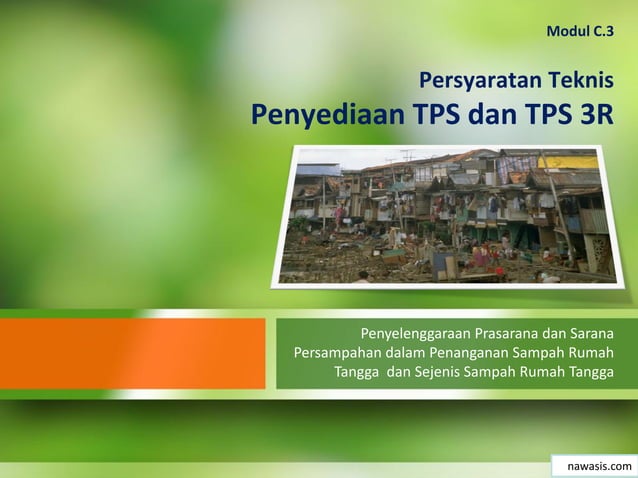 Persyaratan Teknis Penyediaan TPS dan TPS-3R | PDF
