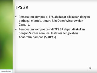Persyaratan Teknis Penyediaan TPS dan TPS-3R | PDF