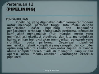 Pert.11 pipelining | PPTX