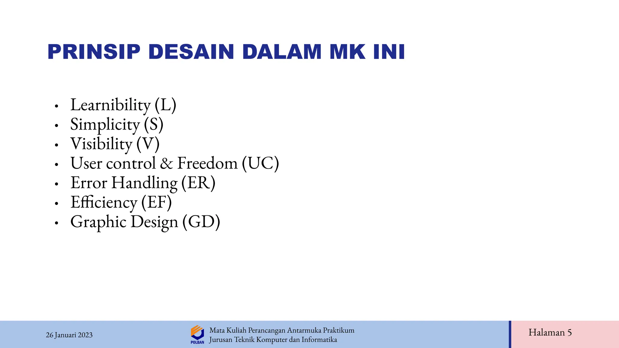 Evaluasi Heuristic Perancangan Antarmuka | PPT