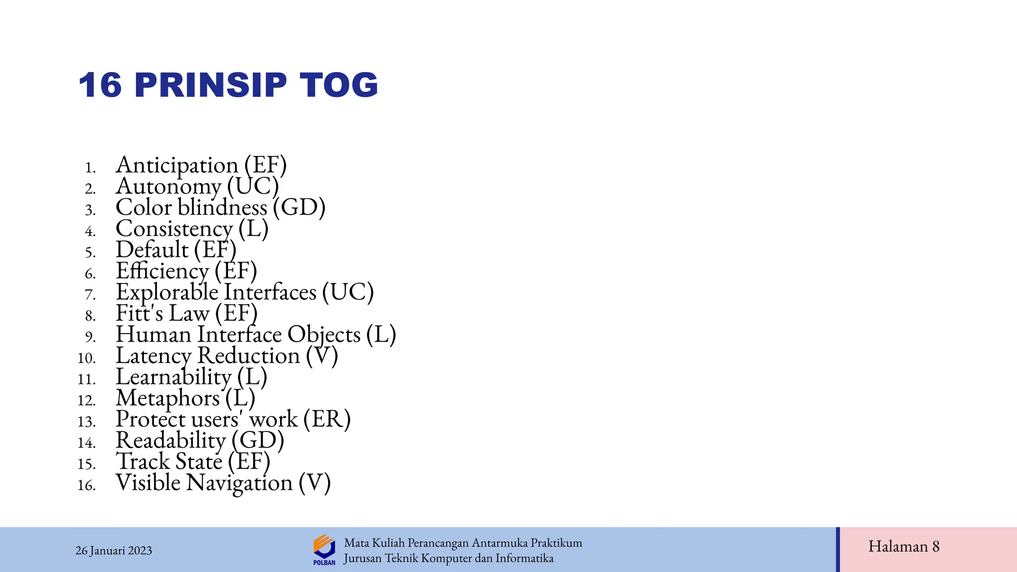 Evaluasi Heuristic Perancangan Antarmuka | PPT