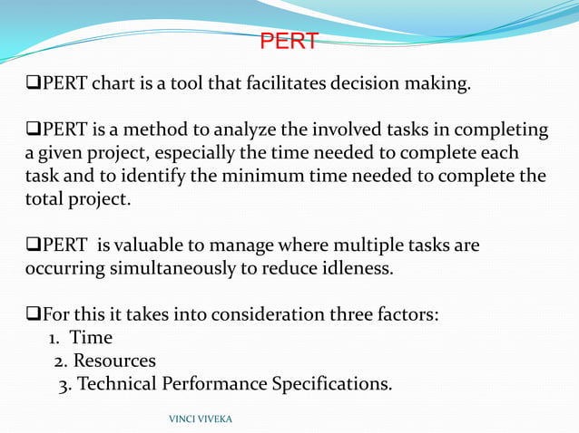 Pert- program evaluation and review technique | PPTX
