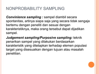 Pert. 3 statistik teknik penarikan sampel | PPTX