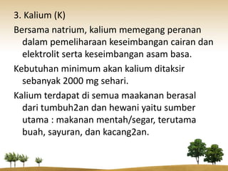 Mineral Dalam Gizi dan Diet | PPTX