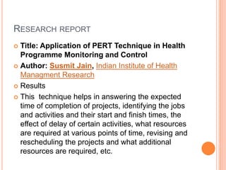 Programme evaluation and review technique &Gantt Chart | PPTX