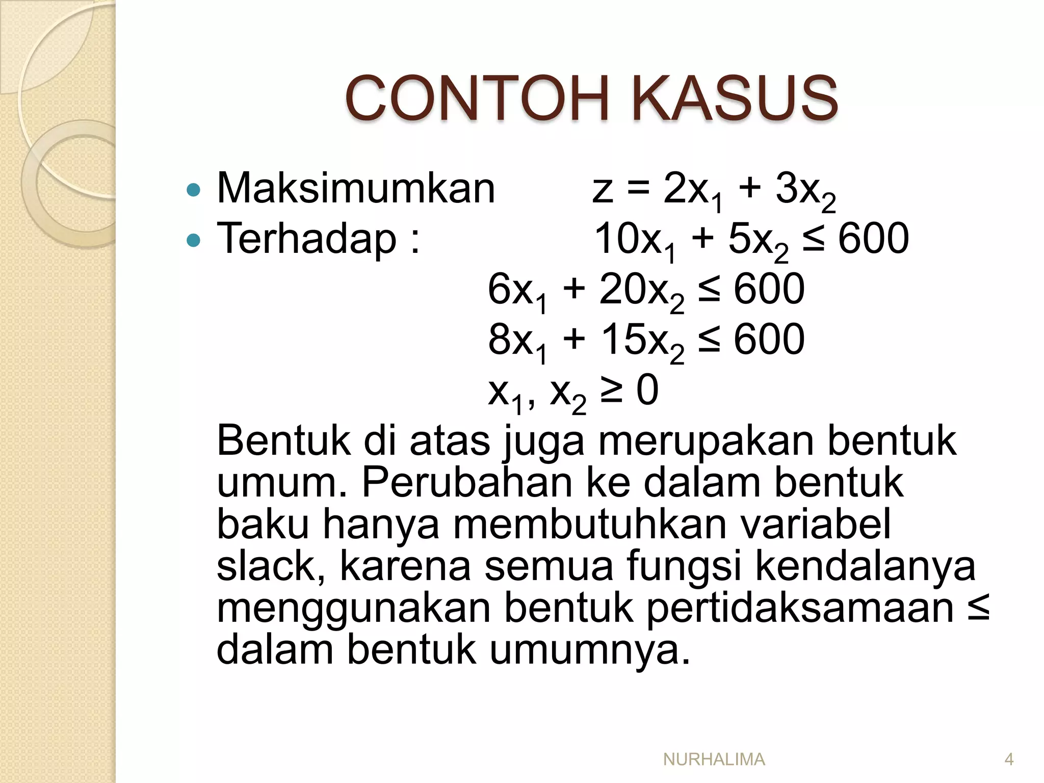 Pert.1 metode simpleks | PPTX