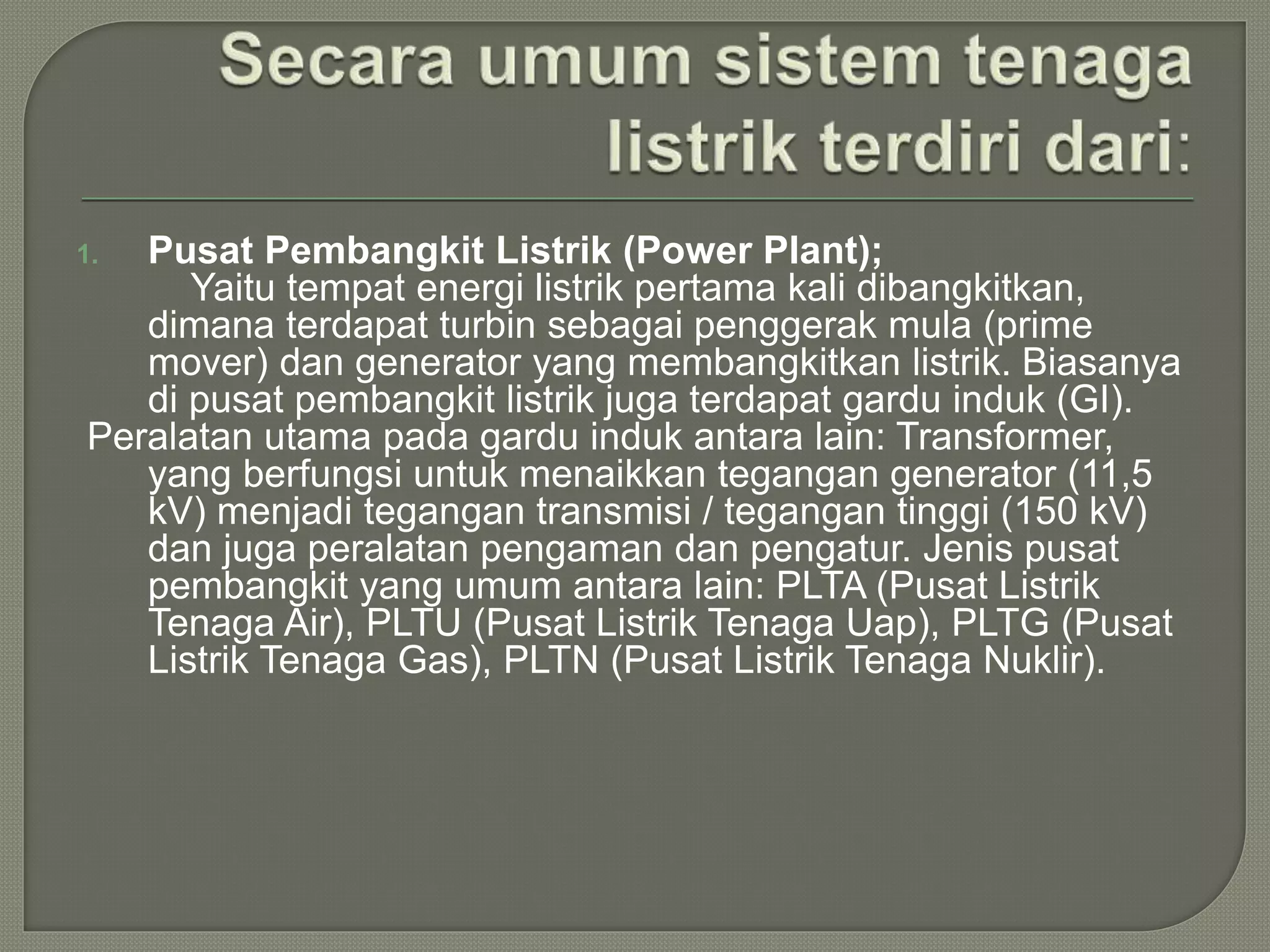 Pert. 1 keandalan sistem tenaga listrik | PPTX