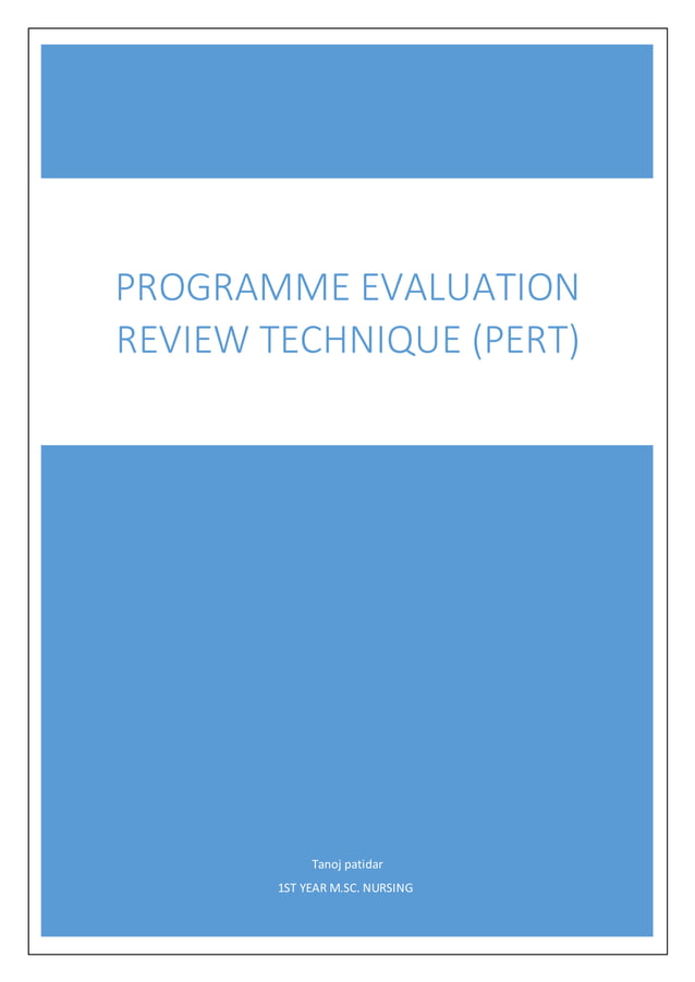 PERT (Program evaluation review technique) | DOCX | Computer Software and Applications | Computing