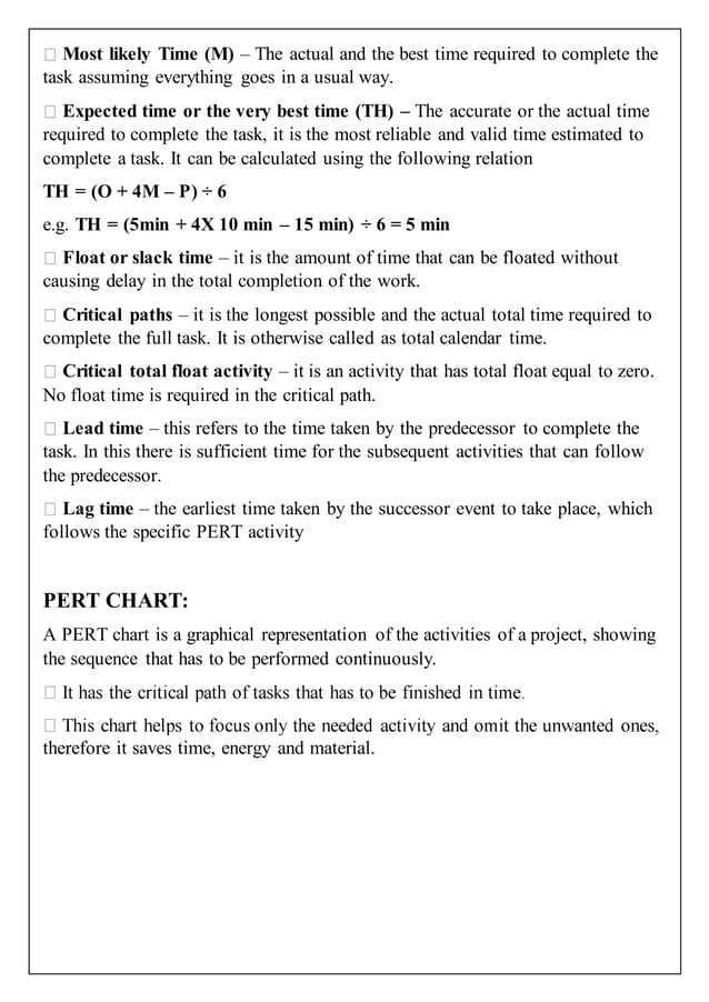 PERT (Program evaluation review technique) | DOCX | Computer Software and Applications | Computing