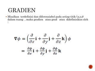 Pert. 4 (gradien, Divergensi, dan Curl.pptx