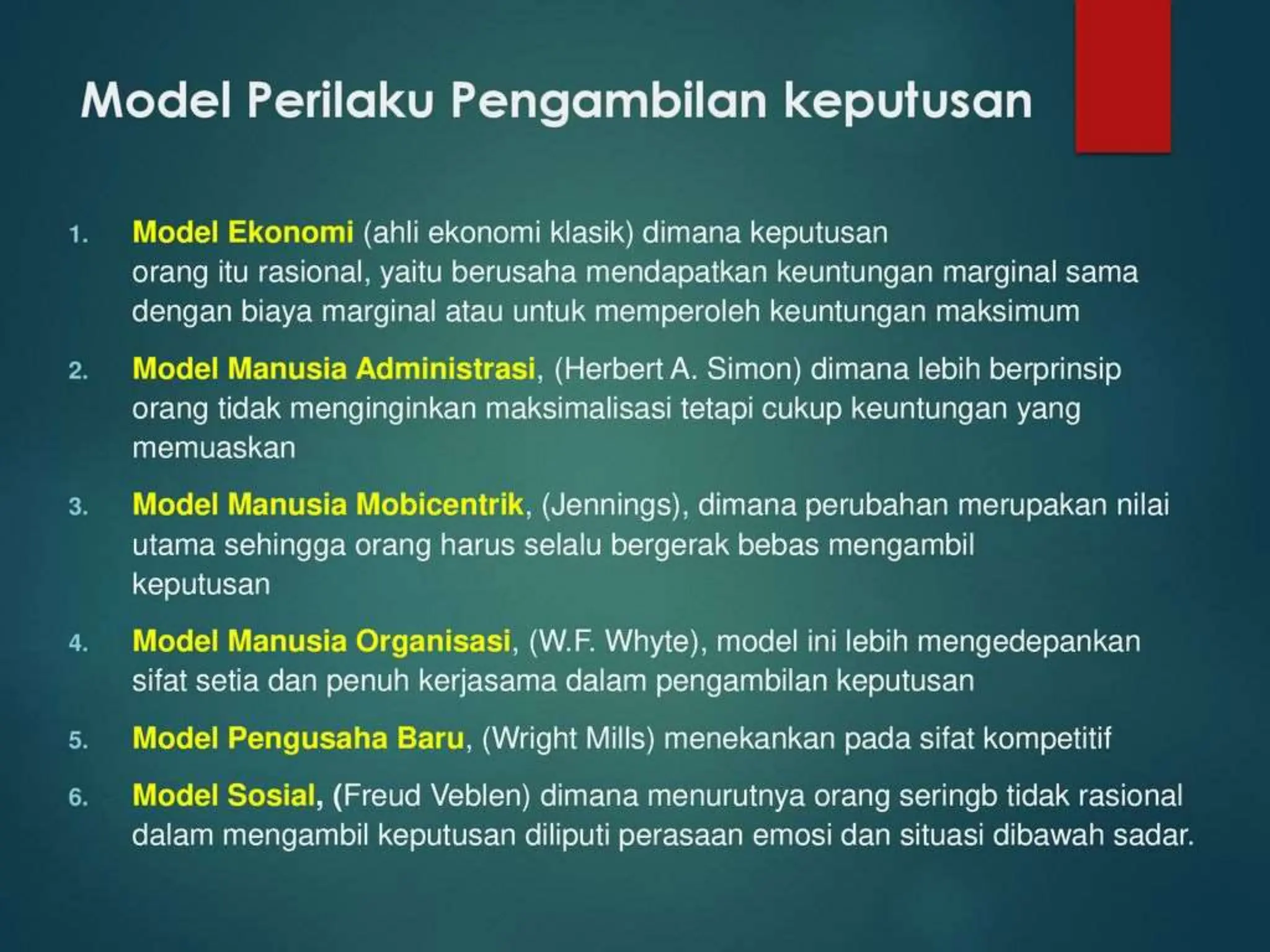 Pert. 5 Model Pengambilan Keputusan.ppt