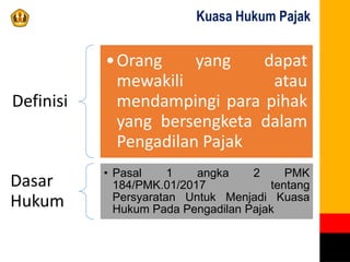 Pert.15 Kuasa Hukum Pajak vs Konsultan Hukum Pajak.ppt