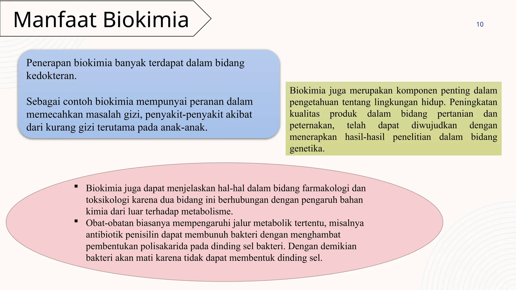 Mata kuliah pengantar biokimia I untuk mahasiswa kimia semester 3 | PPTX