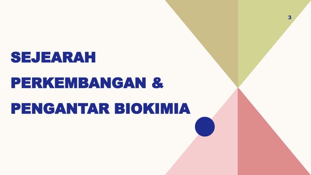 Mata kuliah pengantar biokimia I untuk mahasiswa kimia semester 3 | PPTX