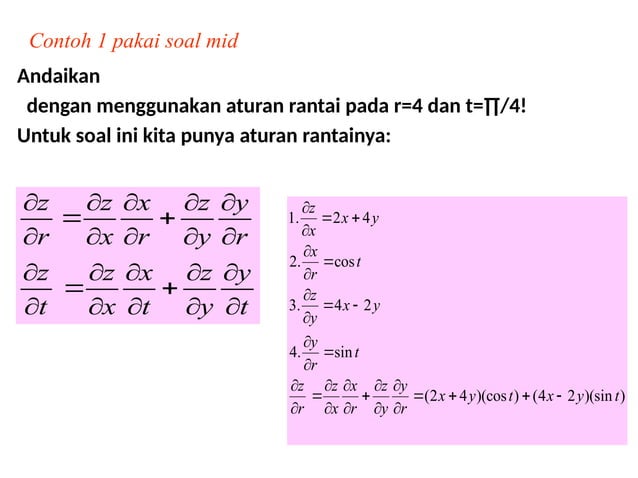 MATERI ATURAN RANTAI UNTUK KALKULUS LANJUT | PPTX