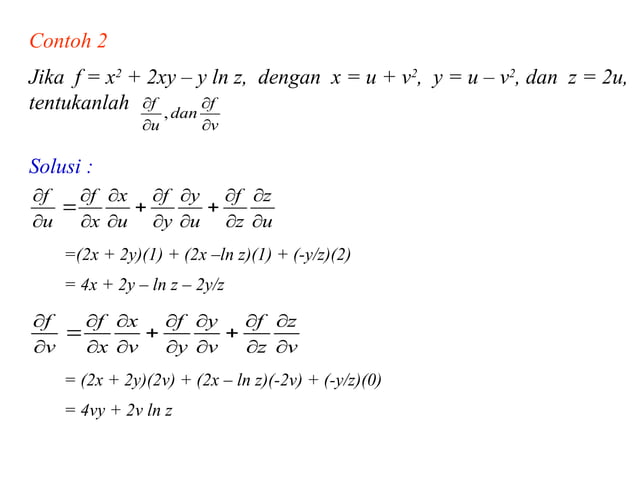 MATERI ATURAN RANTAI UNTUK KALKULUS LANJUT | PPTX