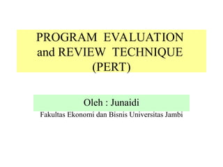 PERT(program evaluation and review technique | PPT